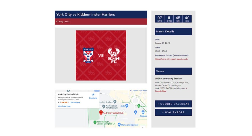New Club Website Launches | York City Football Club