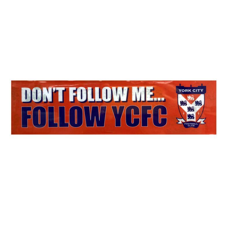 Don't follow me Car Sticker | York City Football Club