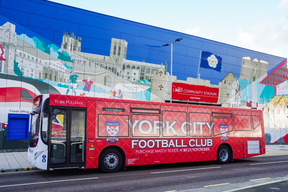 York Pullman unveil York City Branded Bus | York City Football Club